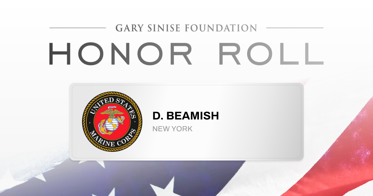 D. Beamish | Honor Roll | Gary Sinise Foundation