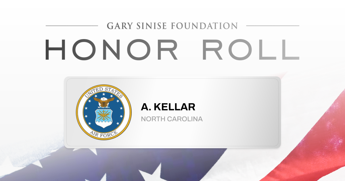 A. Kellar | Honor Roll | Gary Sinise Foundation