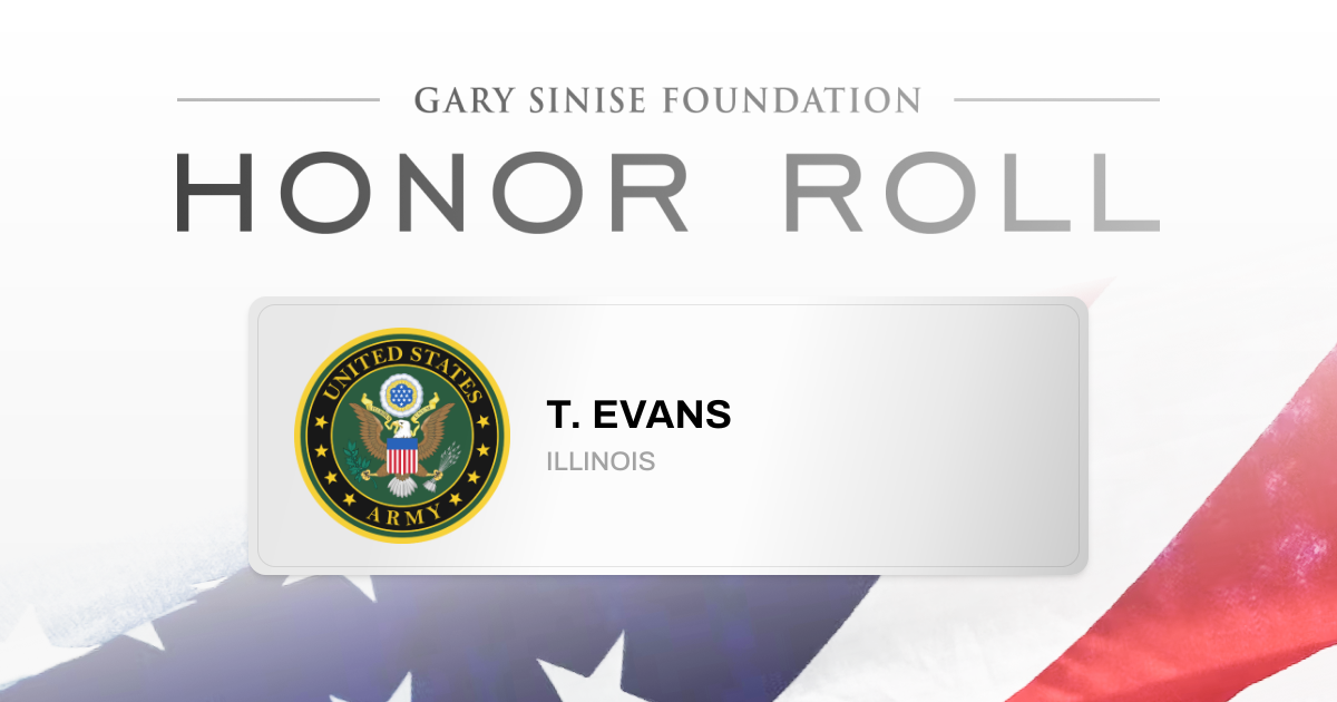 T. Evans | Honor Roll | Gary Sinise Foundation