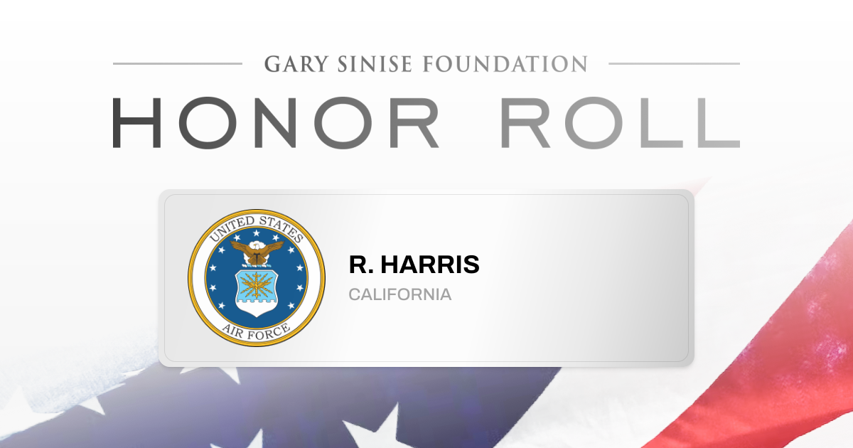 R. Harris | Honor Roll | Gary Sinise Foundation