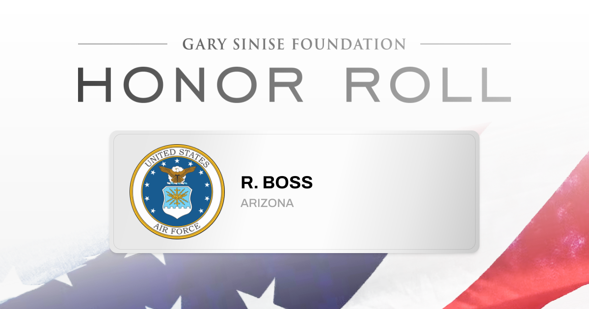 R. Boss | Honor Roll | Gary Sinise Foundation