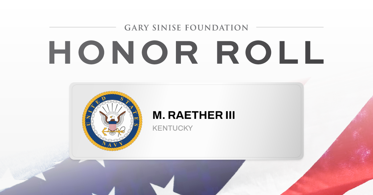 M. Raether III | Honor Roll | Gary Sinise Foundation