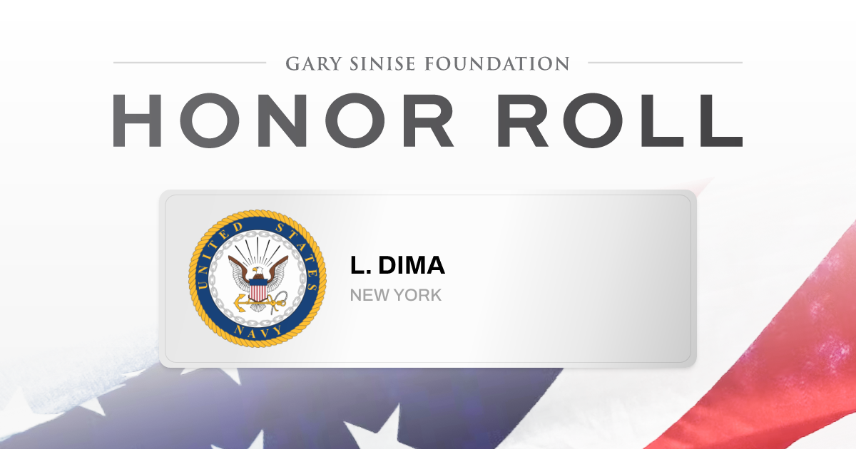 L. Dima | Honor Roll | Gary Sinise Foundation