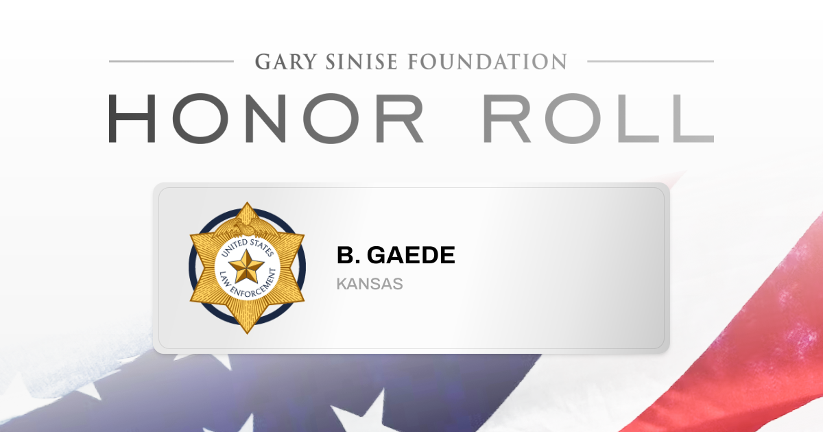 B. Gaede | Honor Roll | Gary Sinise Foundation
